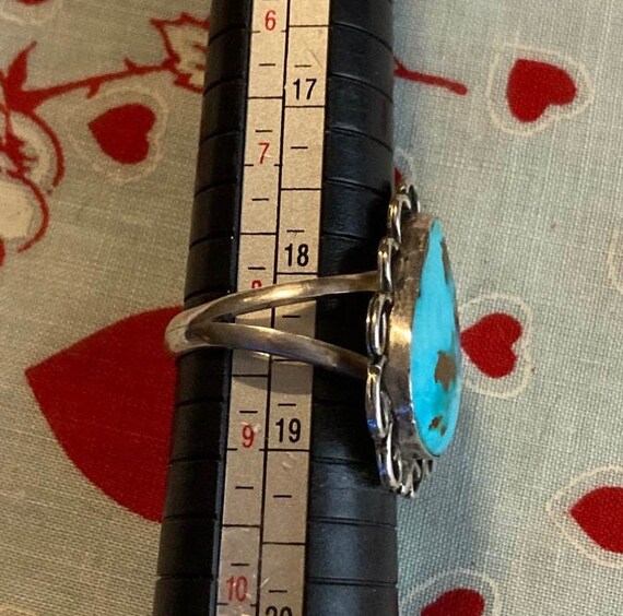 Chic Teal Turquoise Native American NAVAJO Vintage 92… - Gem