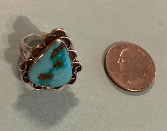 Chic Teal Turquoise Native American NAVAJO Vintage 92… - Gem