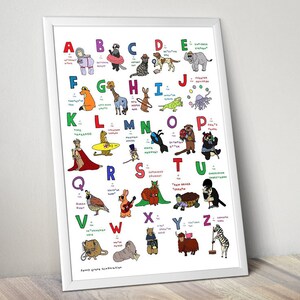 Alphabet Animals and Jobs Poster - Children's Decoration - Etsy UK