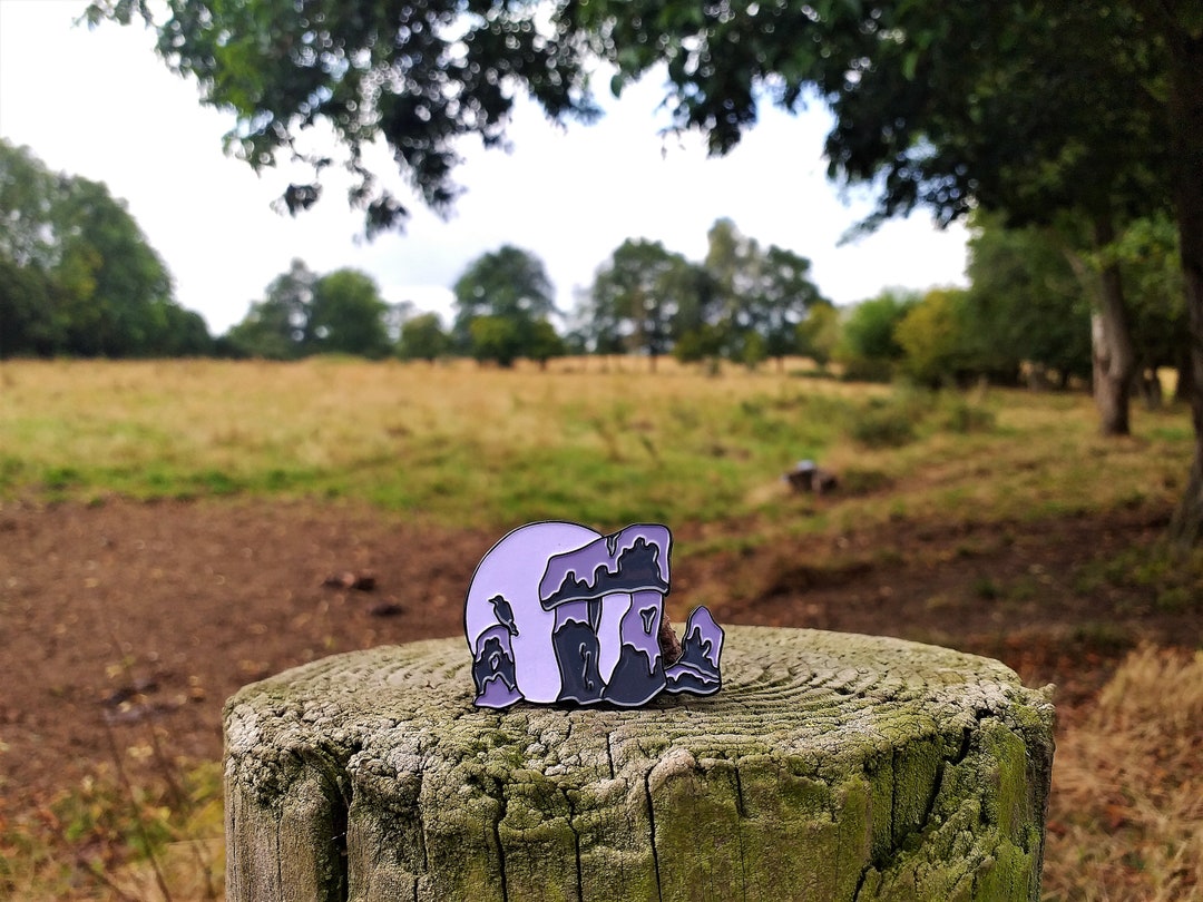 Folk Horror Fan Standing Stones Enamel Pin Badge: Three Colours, Glow ...