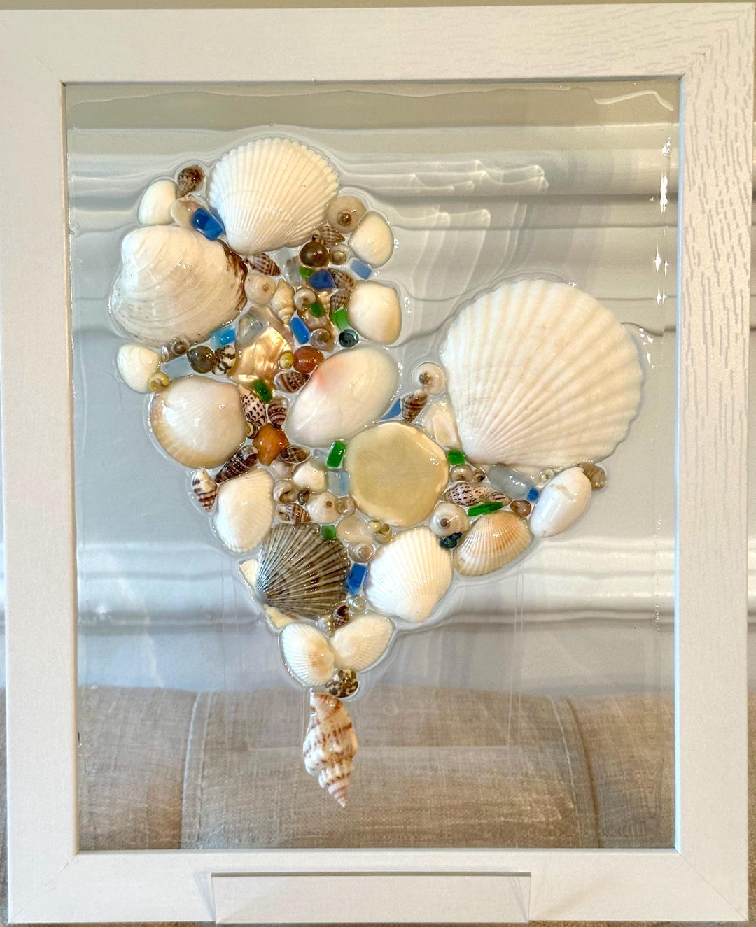Seashore Heart, Shell Heart, Shell Art, Sea Glass, Gifts for the Beach ...