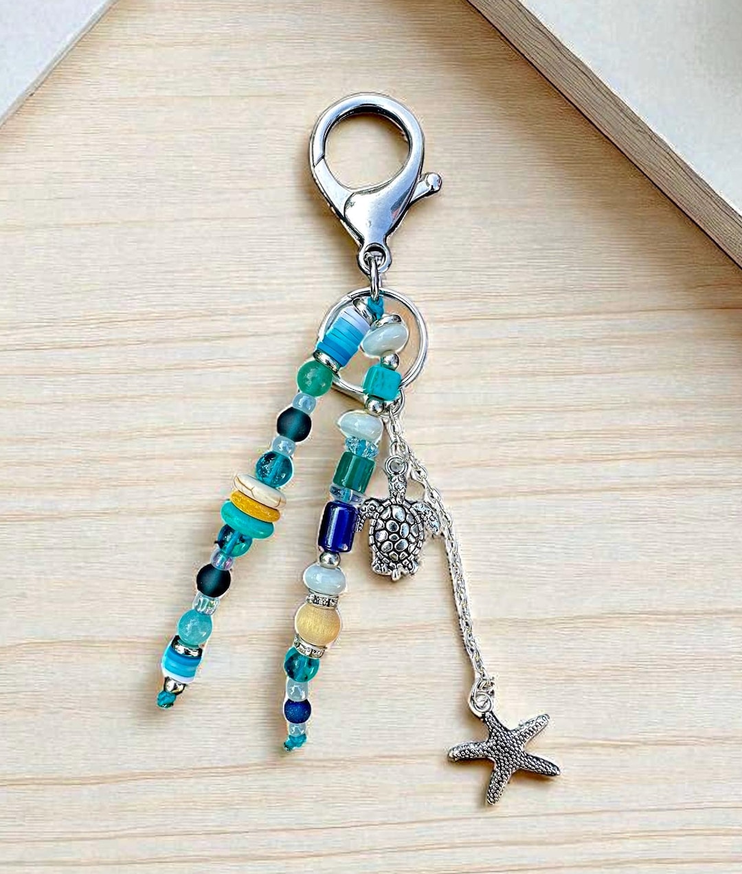Ocean Inspired Bag Charm, Beach Key Chain, Gifts for the Beach, Purse ...
