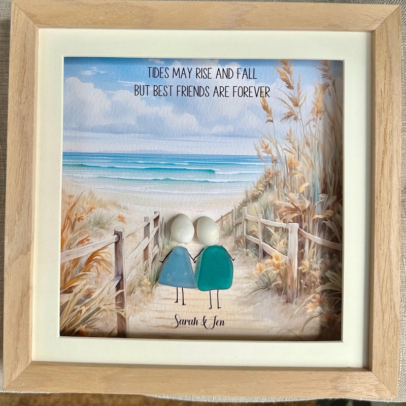 Mountains Sea Glass Art - Etsy
