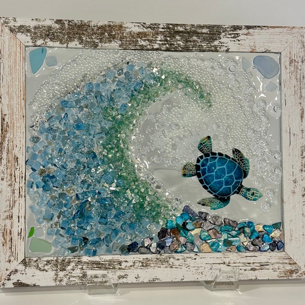 Ocean Wave Glass Art - Etsy