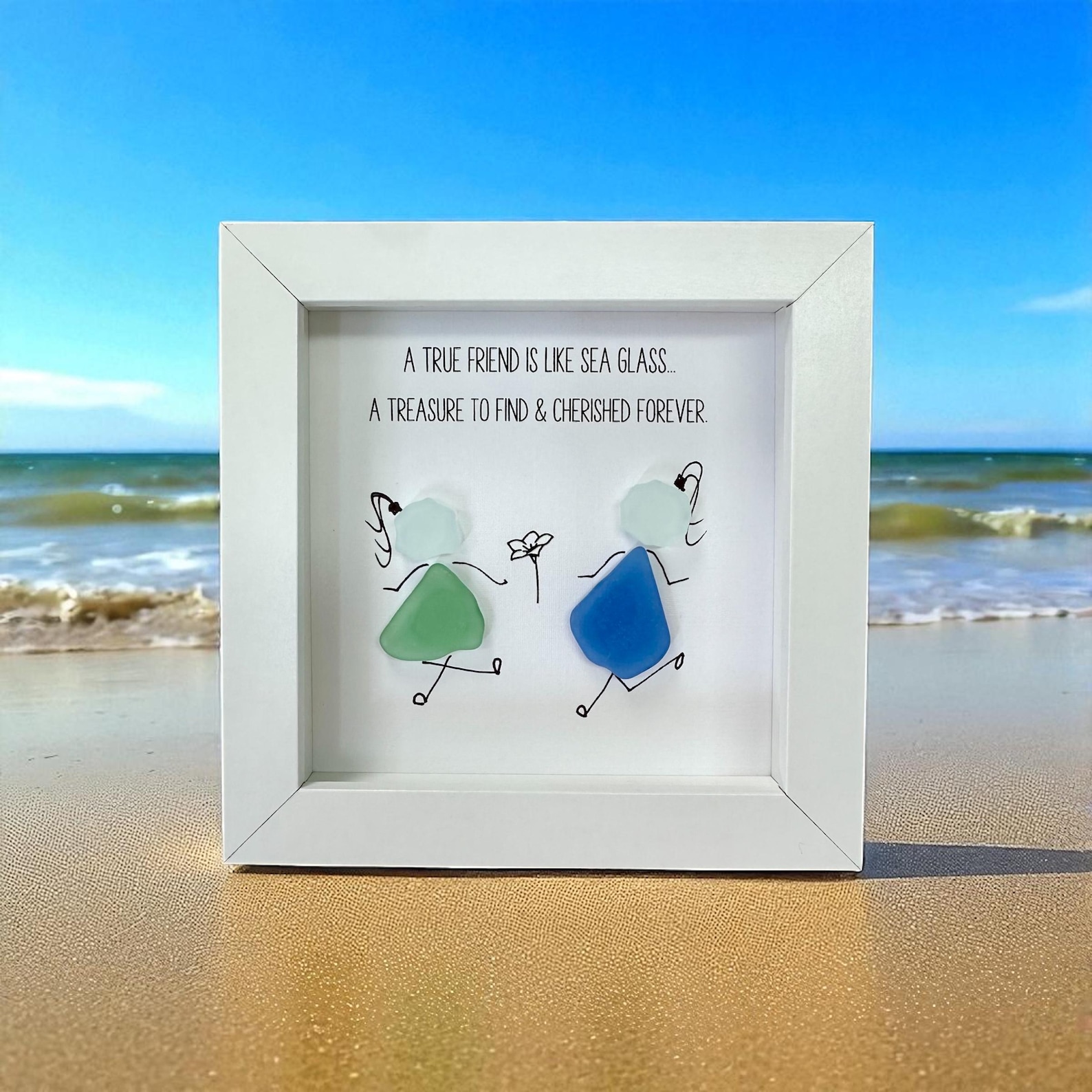 Gifts for Friends, Best Friend Gifts, Sea Glass Art, Birthday Gifts for ...