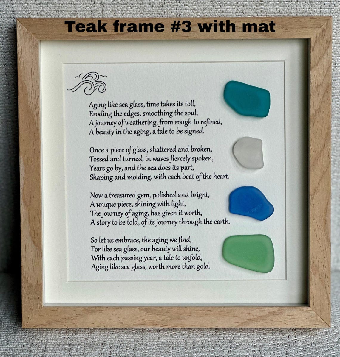 Aging Like Sea Glass Poem, Original Poem for Aging, Retirement Gift ...