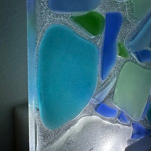 Sea Glass Night Light, Dusk to Dawn Night Light, Coastal Night Light ...