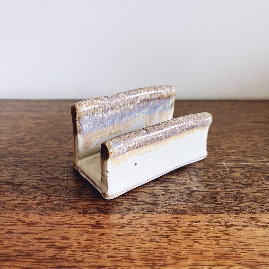 Vintage Ceramic Business Card Holder - Etsy