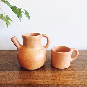 Oaxacan Barro Rojo Clay Pitcher and Mug - Etsy