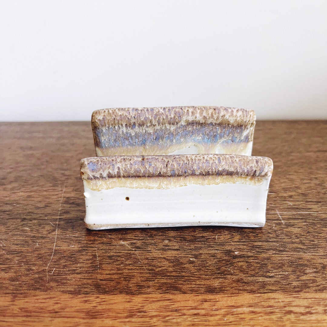 Vintage Ceramic Business Card Holder - Etsy
