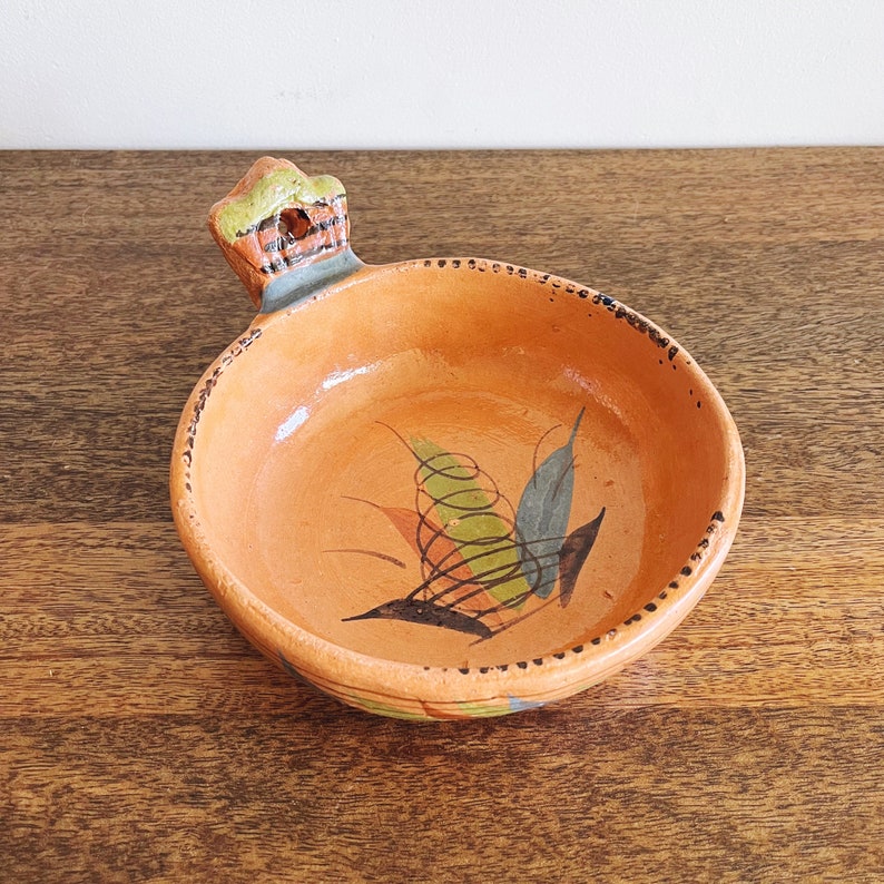 Vintage Mexican Red Clay Pottery Handmade Bowl - Etsy