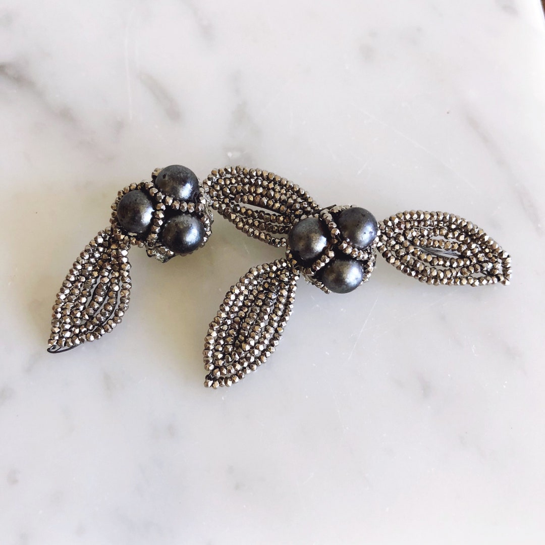 Vintage Steel Beaded Shoe Clips - Etsy.de