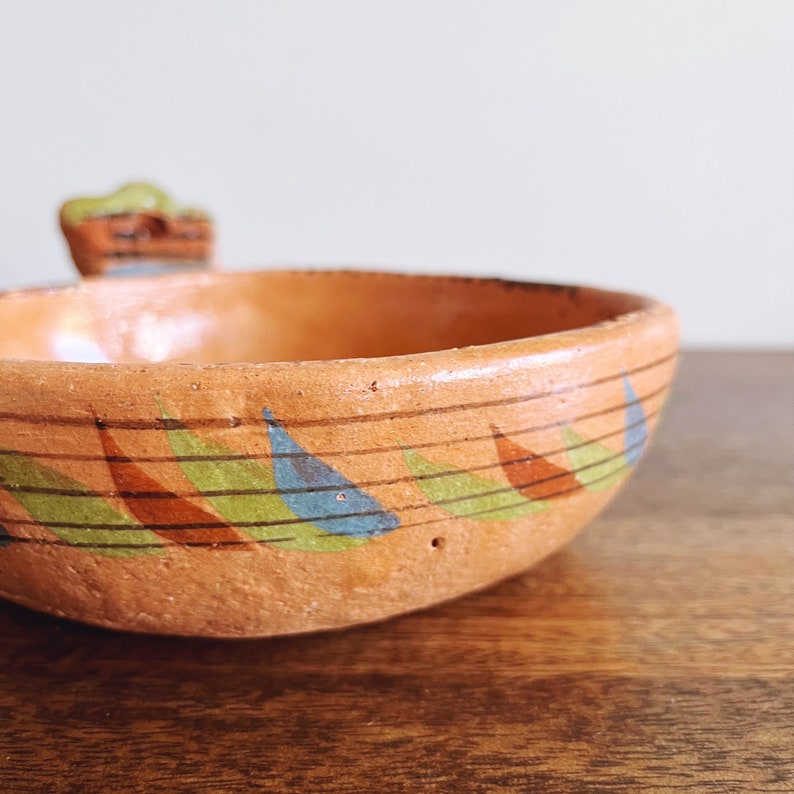 Vintage Mexican Red Clay Pottery Handmade Bowl - Etsy