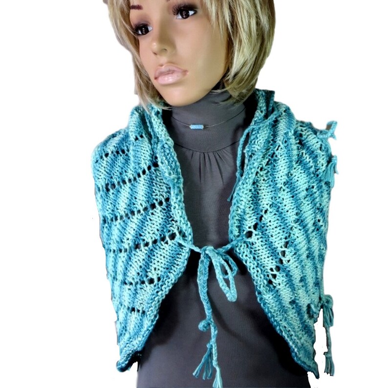 Weste Kreisweste Hippie Look Boho Style Größe 42/44 Lagune im ...