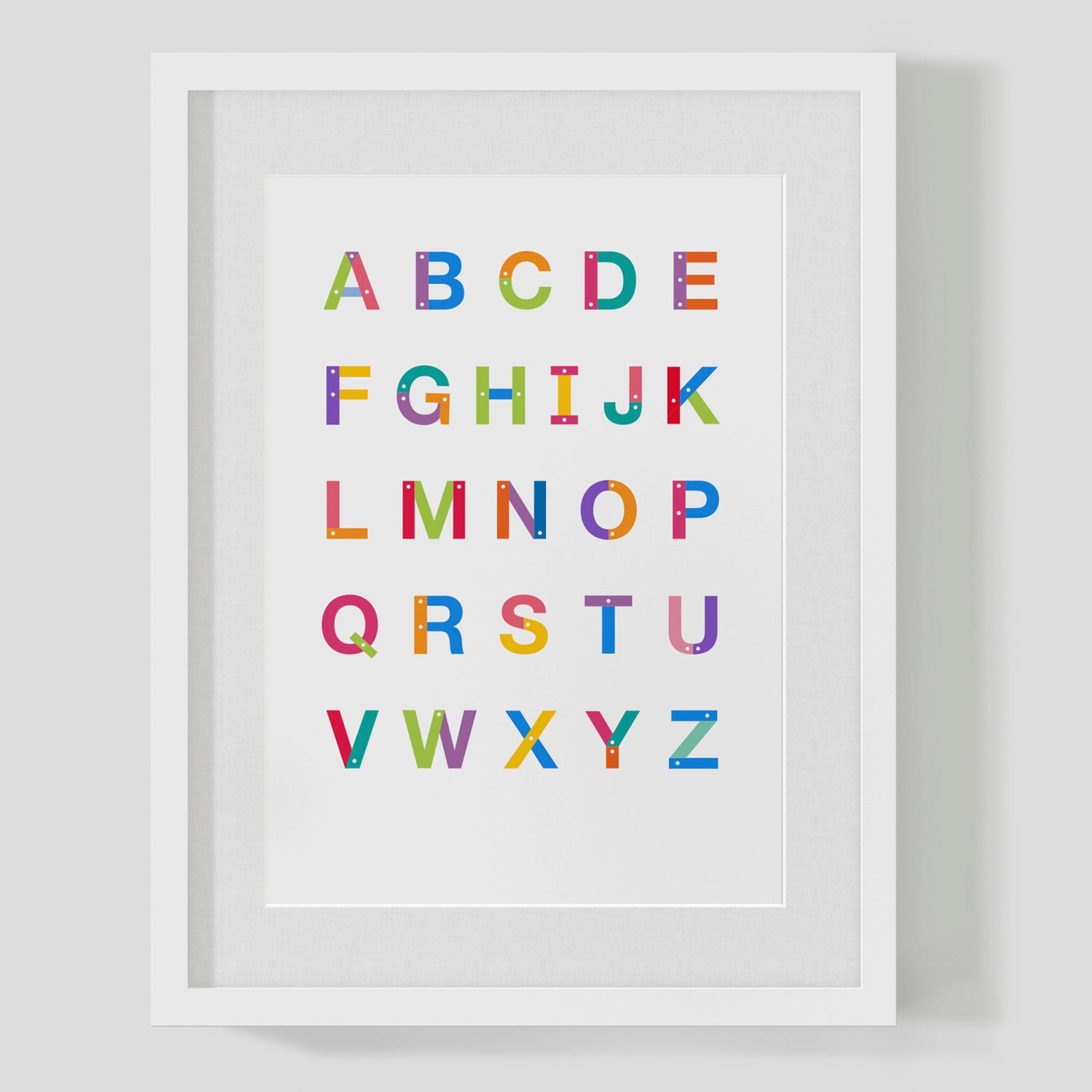 Custom Building Block Alphabet Print / Poster for Children and - Etsy UK