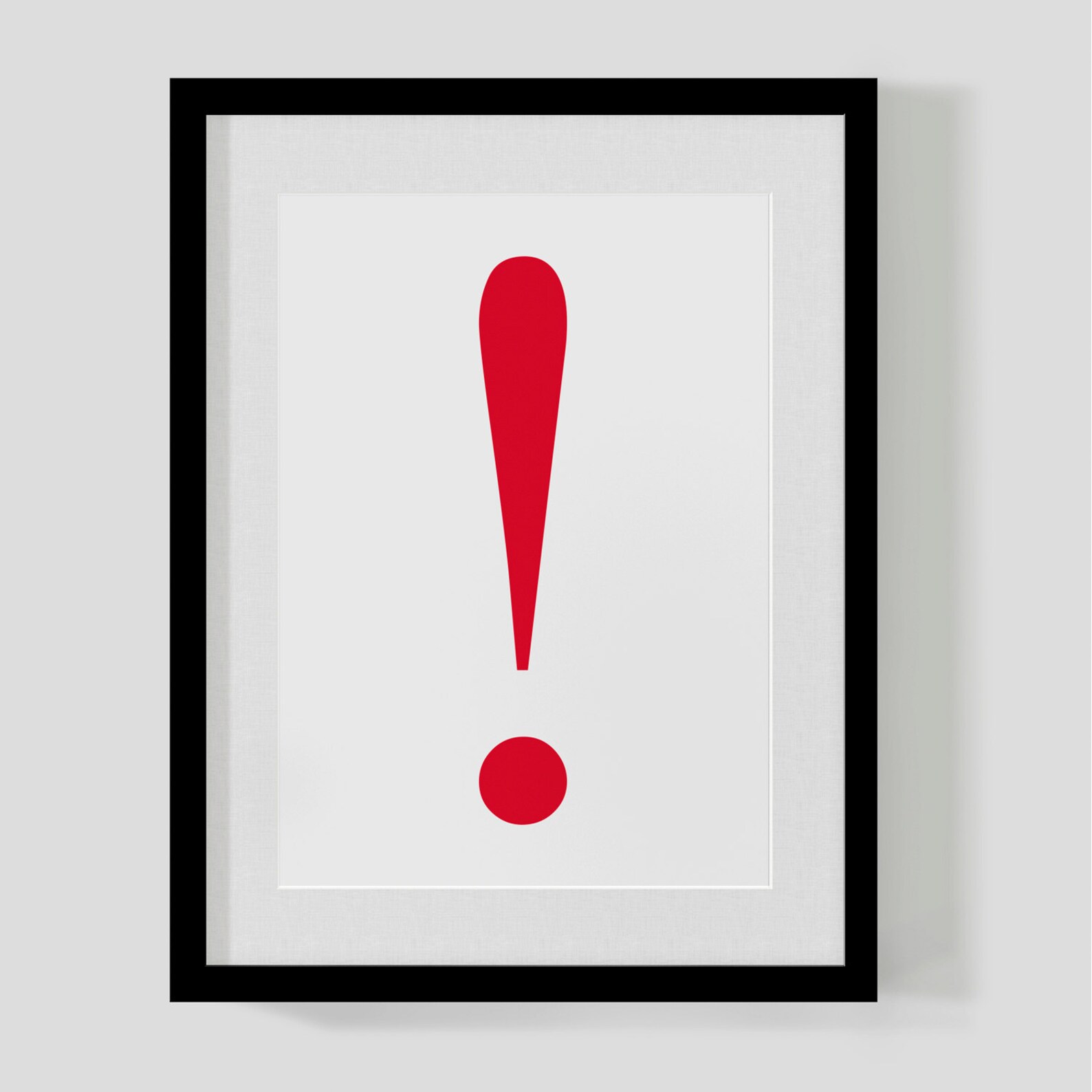 EXCLAMATION MARK Poster Print Custom Colours Designer - Etsy