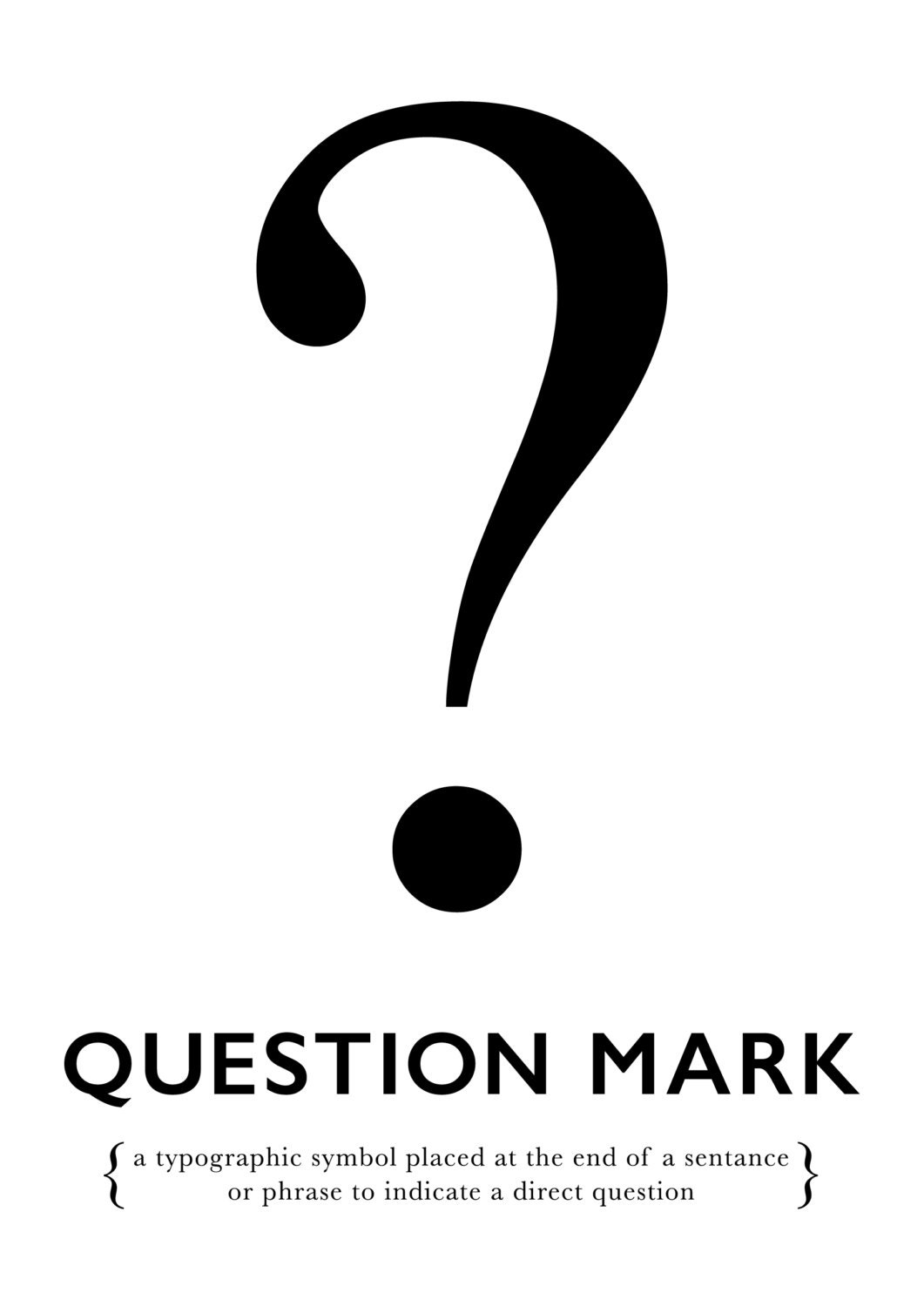 QUESTION MARK poster print custom colours designer | Etsy