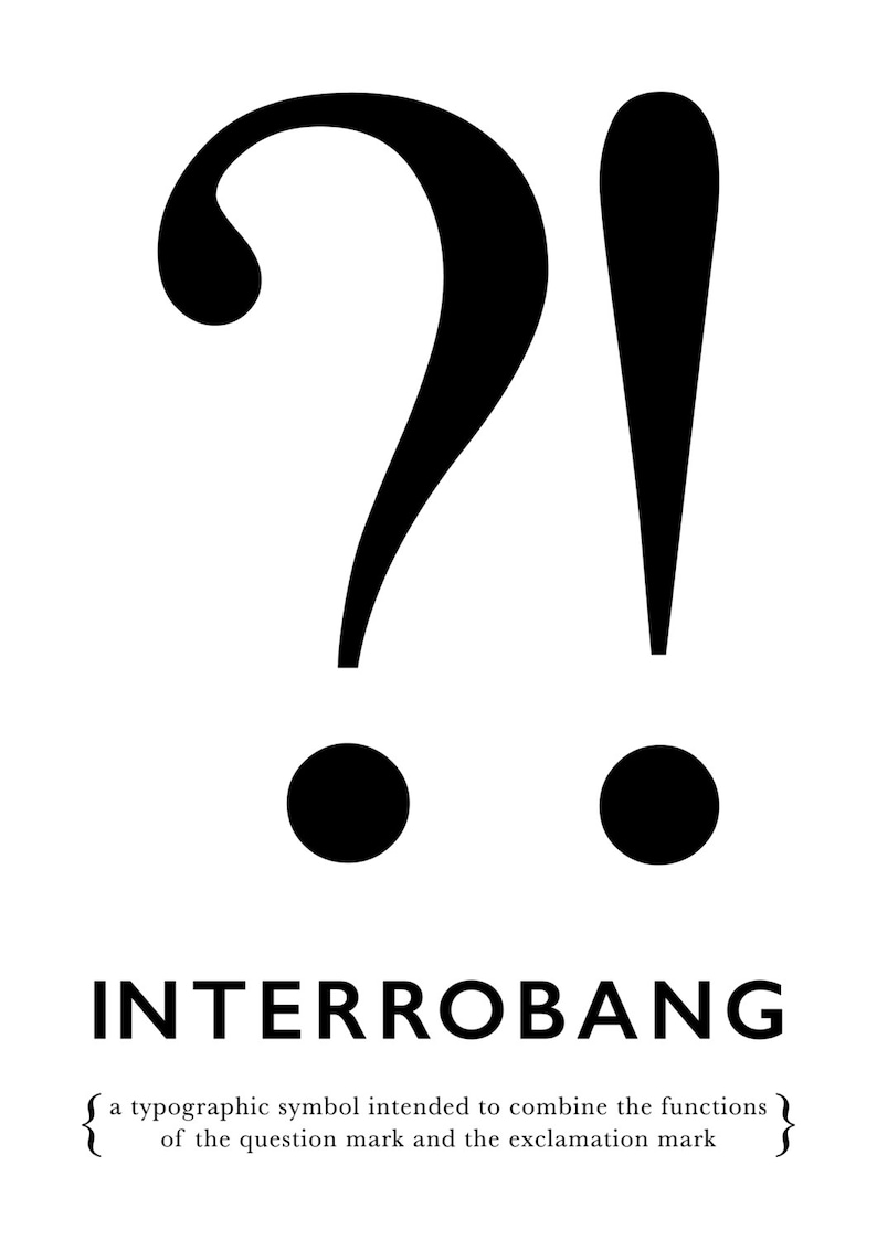 INTERROBANG Poster Print Custom Colours Interrabang - Etsy