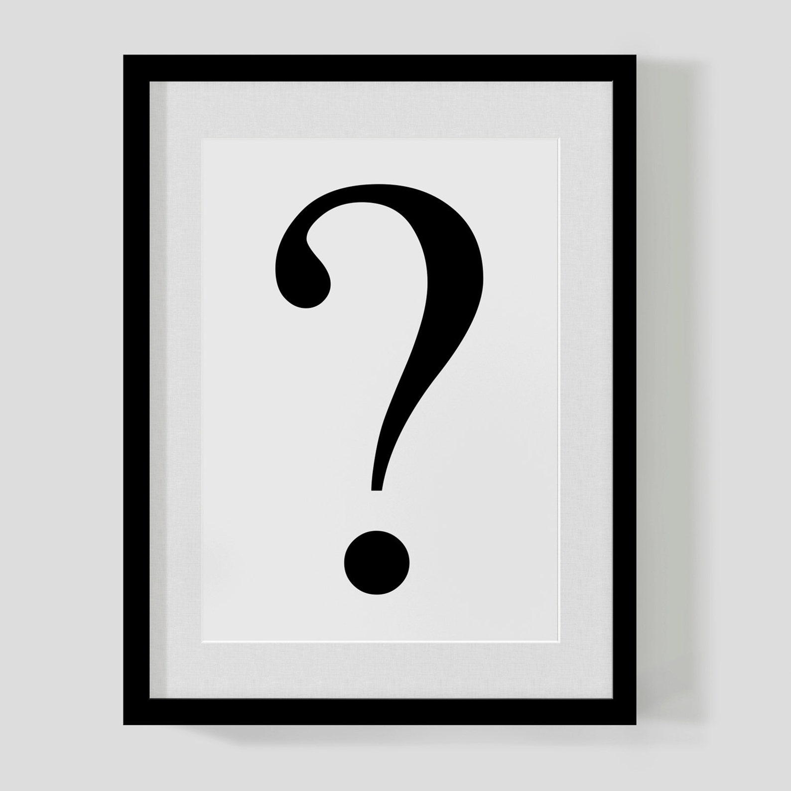 QUESTION MARK Poster Print Custom Colours Designer - Etsy UK