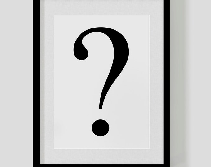 QUESTION MARK ? Poster Print – Custom Colours — Designer Punctuation ...
