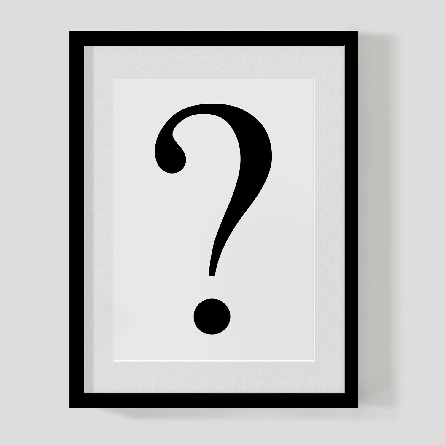 QUESTION MARK Poster Print Custom Colours Designer - Etsy