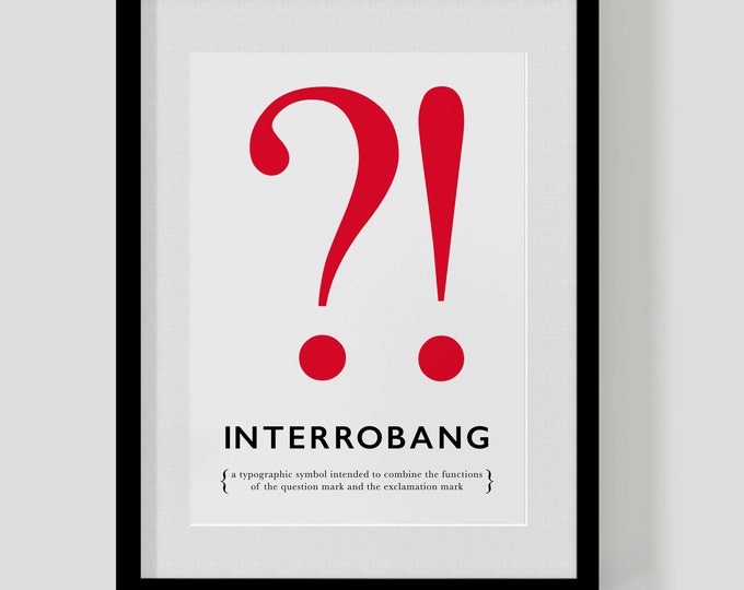 INTERROBANG Poster Print – ?! – Custom Colours – Interrabang ...