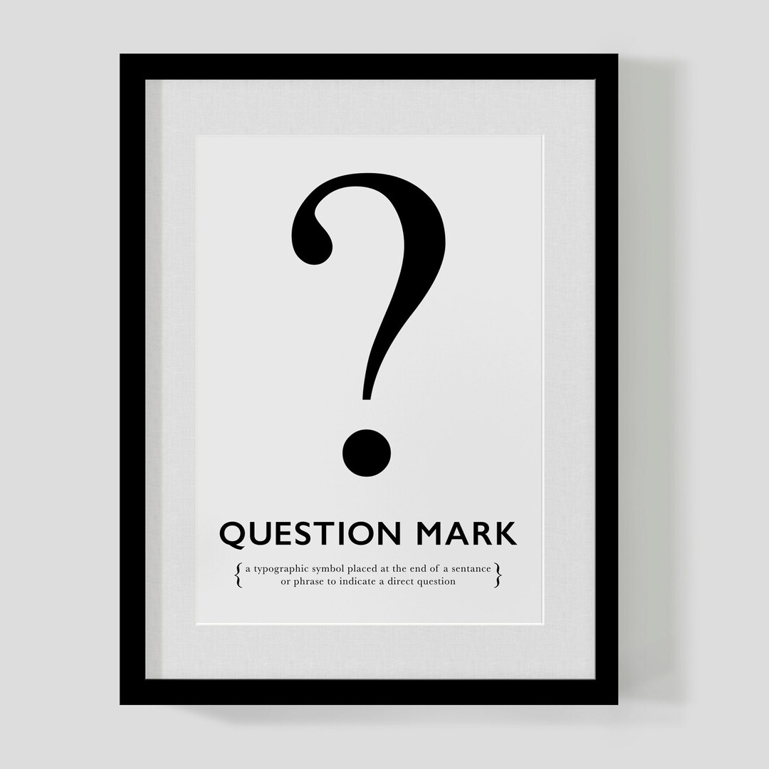 QUESTION MARK Poster Print Custom Colours Designer - Etsy UK
