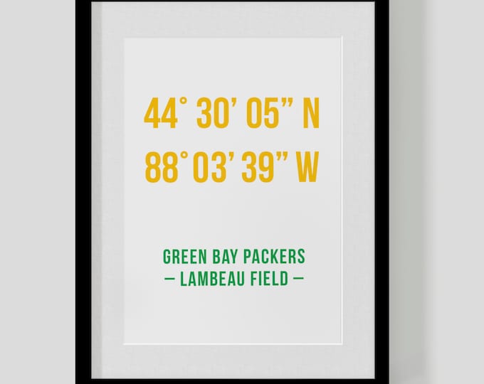 Personalised Football Team Coordinates Print / Poster — custom Latitude ...