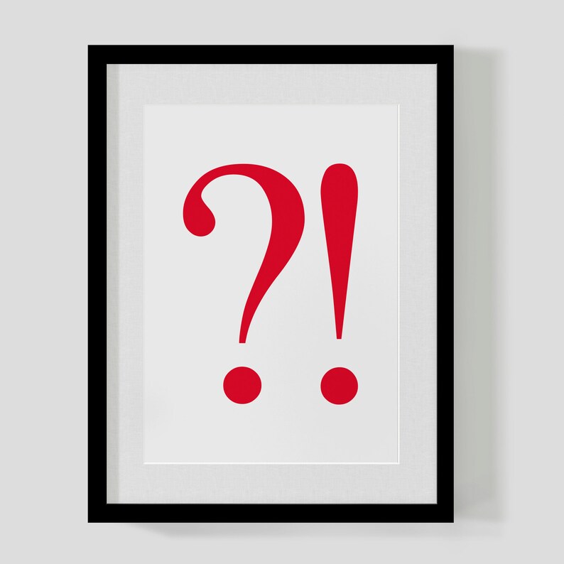 INTERROBANG Poster Print Custom Colours Designer - Etsy