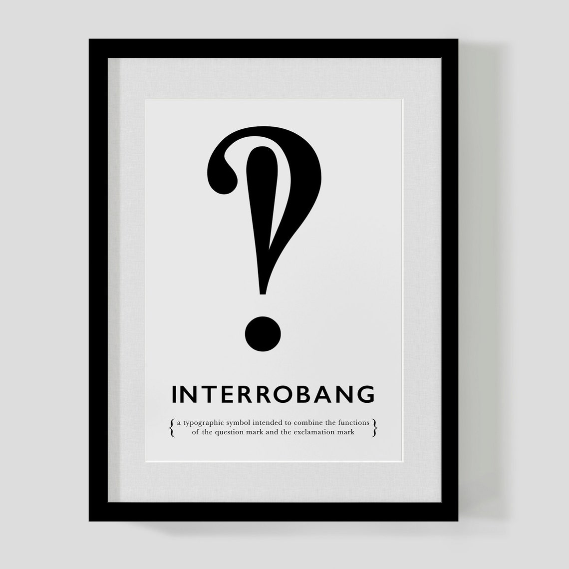 INTERROBANG Poster Print Custom Colours Designer - Etsy