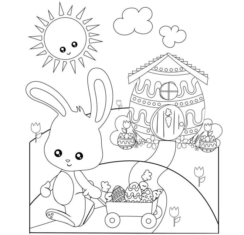 50 Pages Printable Easter Coloring Pages PDF - Etsy