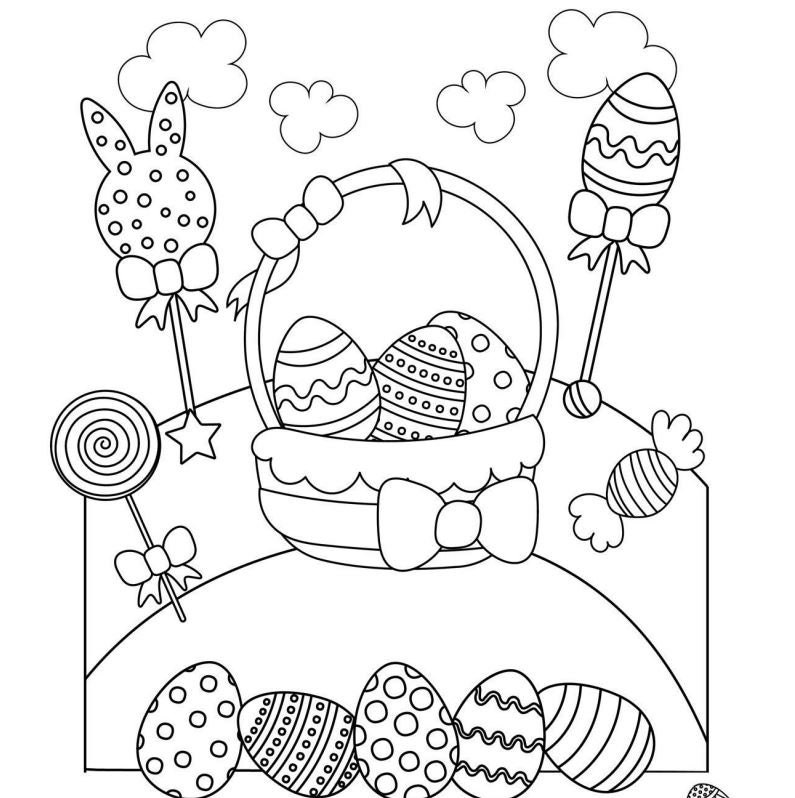50 Pages Printable Easter Coloring Pages PDF - Etsy
