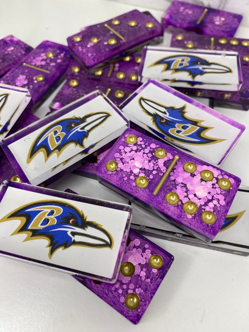 Sports Team Dominoes: Handmade Epoxy Resin Set - Etsy