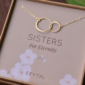 Sisters Eternity Necklace, Goldtone Infinity Two Interlocking Double ...
