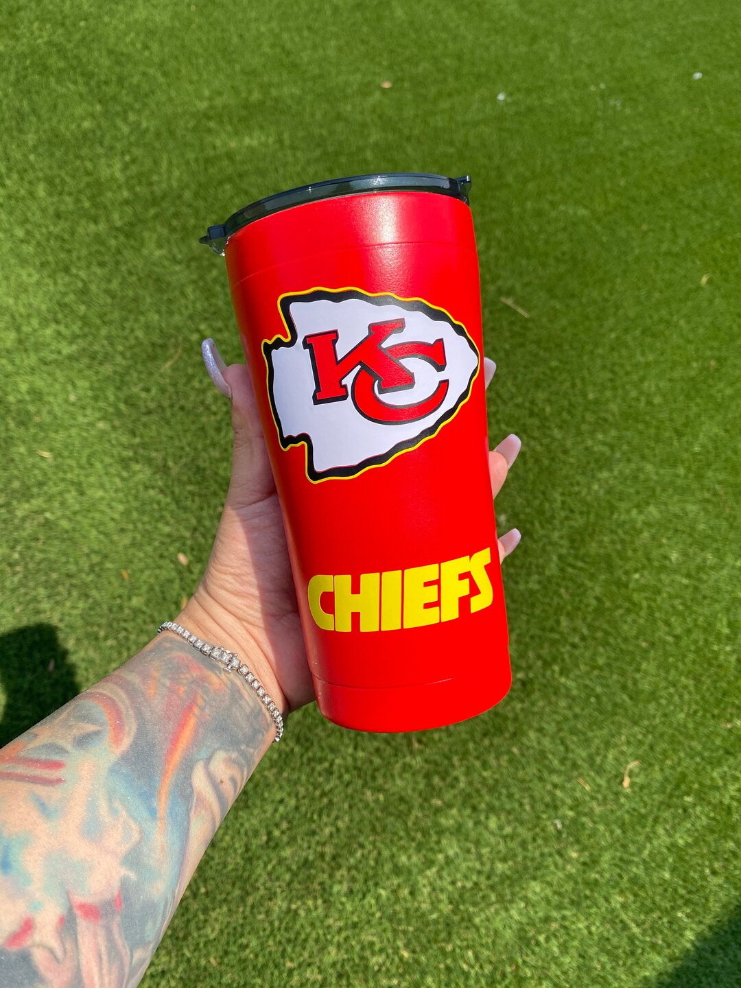 Kansas City Chiefs Tumbler, Football Tumbler - Etsy