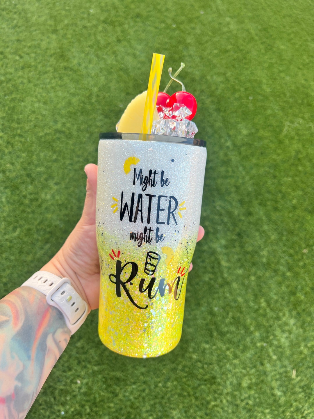 Might Be Water Might Be Rum Tumbler, Rum Tumbler, Fruit Topper Tumbler ...