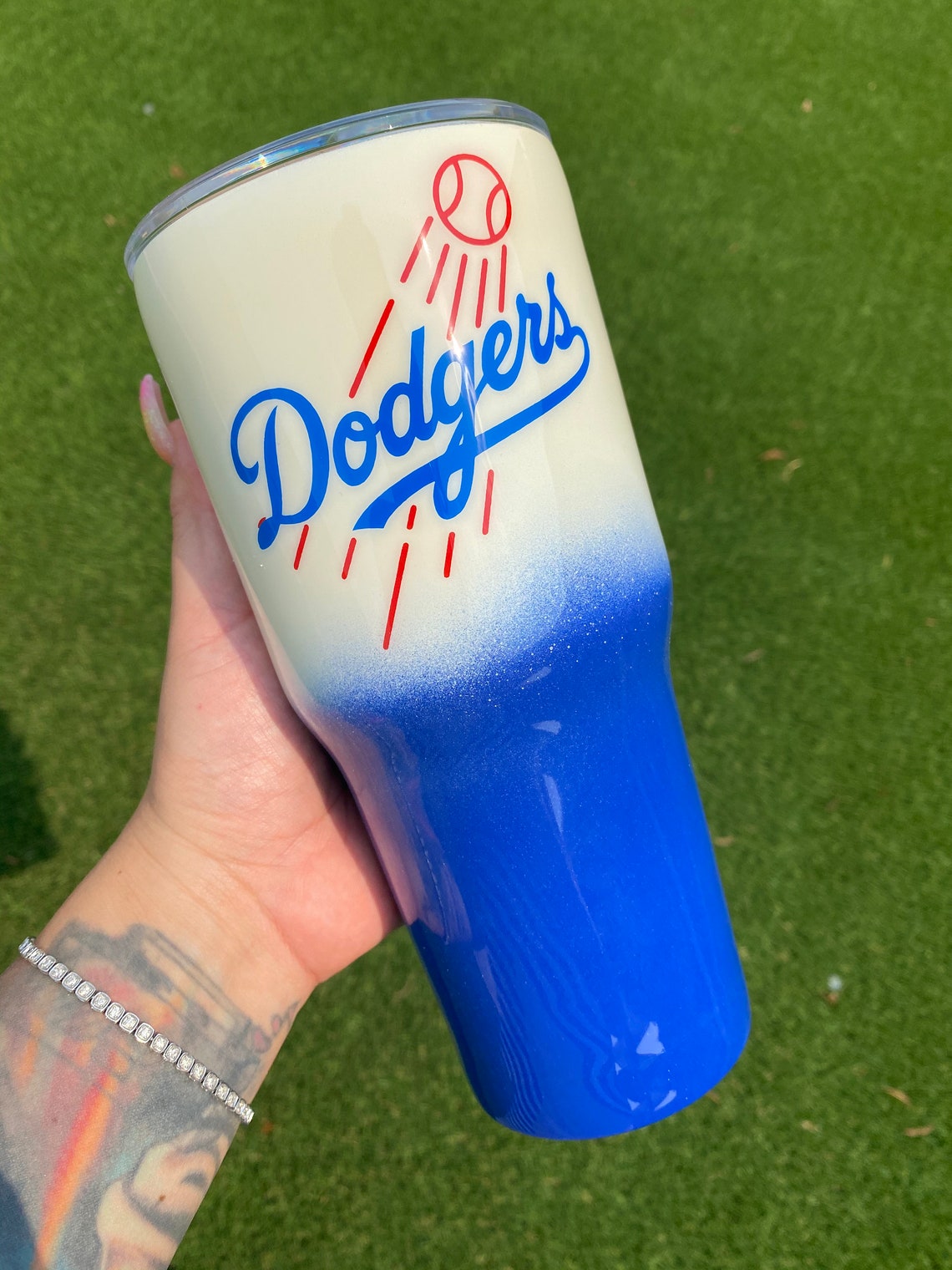 Dodgers Baseball Tumbler - Etsy