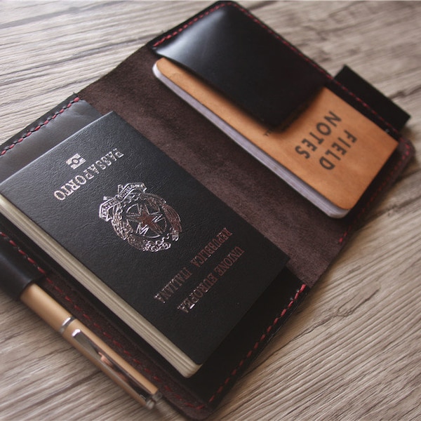 Leather Passport Holder Etsy