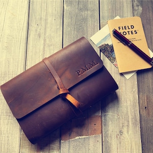 Leather Journal Personalized, Lined Paper Leather Bound Notebook ...