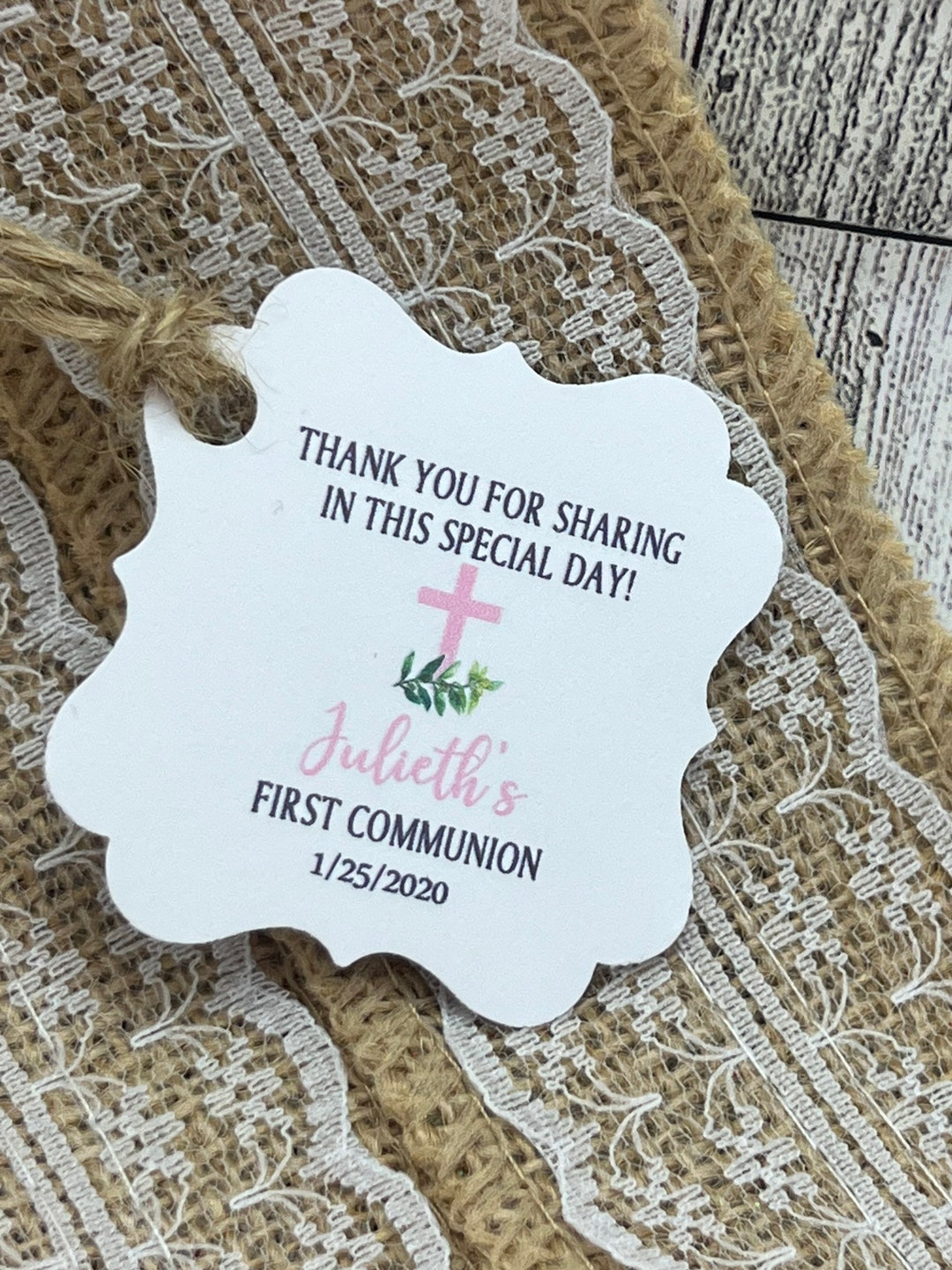 First Holy Communion Favor Tags, Communion Boy, Communion Favor Tag ...