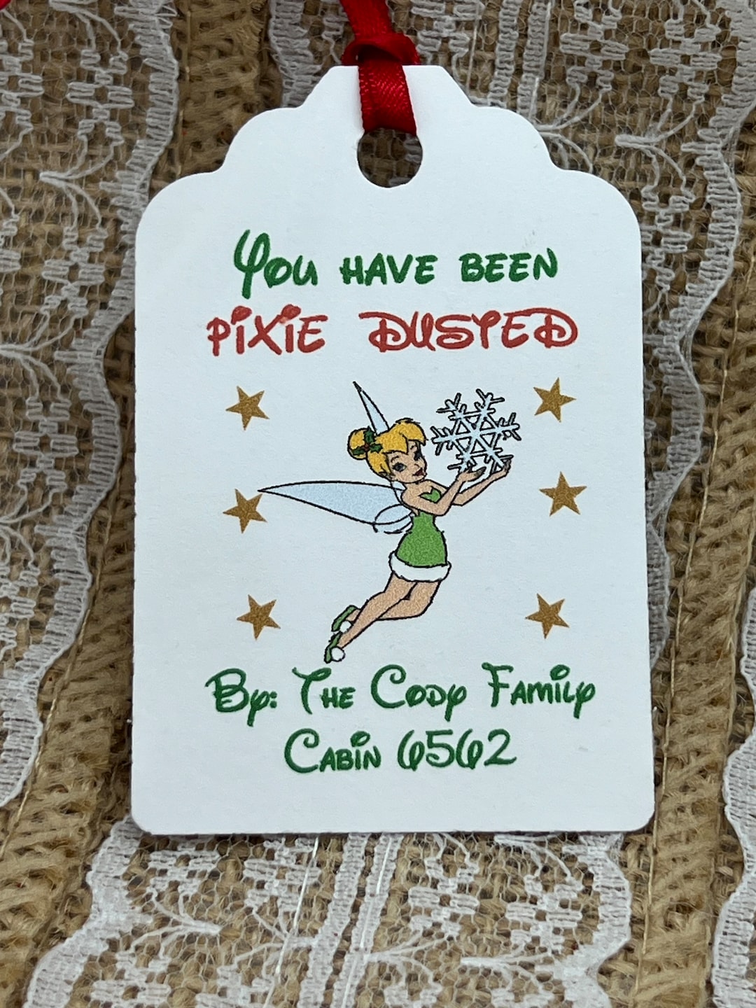 Pixie Dust Gift Tag, Pixie Dust Cruise, FE Tag, Pixie Dust Gift Tag, Disney Cruise Christmas ...