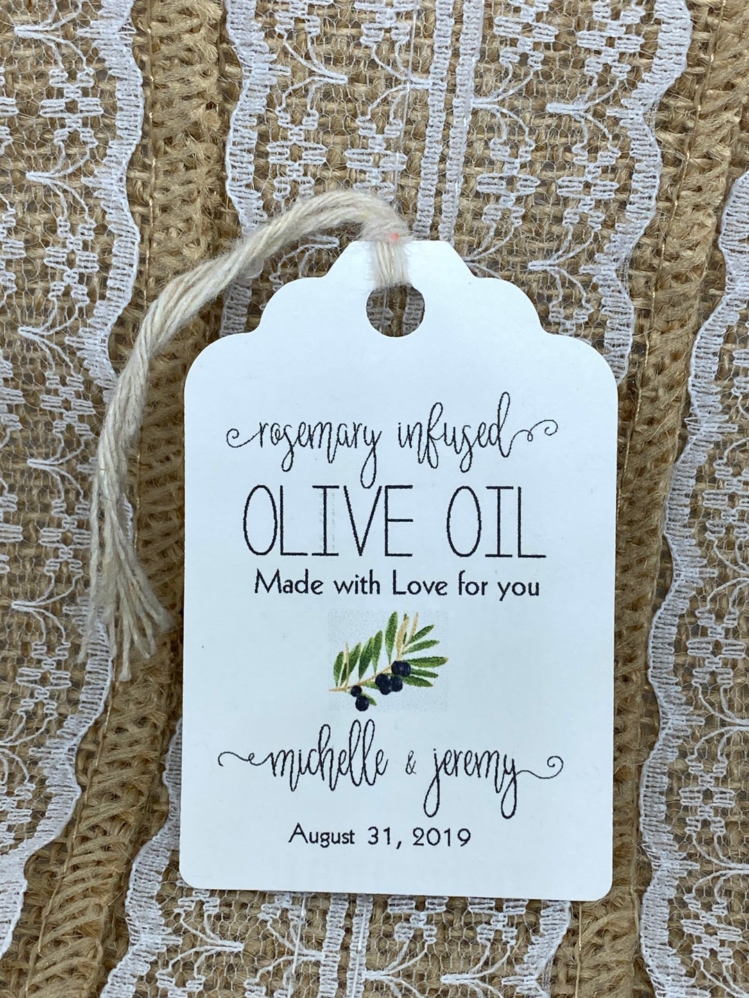 Olive Oil Tags, Wedding Tags, Thank You Tags, Favor Tags, Bridal Shower ...