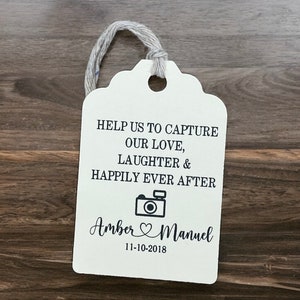 Disposable Camera, Disposable Wedding Camera Favor Tags, 2.5"l X1.8"w ...