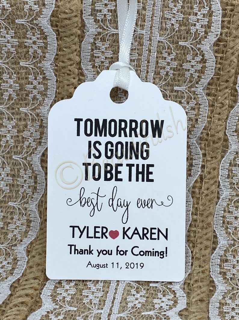 Best Day Ever Tags Wedding Rehearsal Dinner Wedding Favors - Etsy