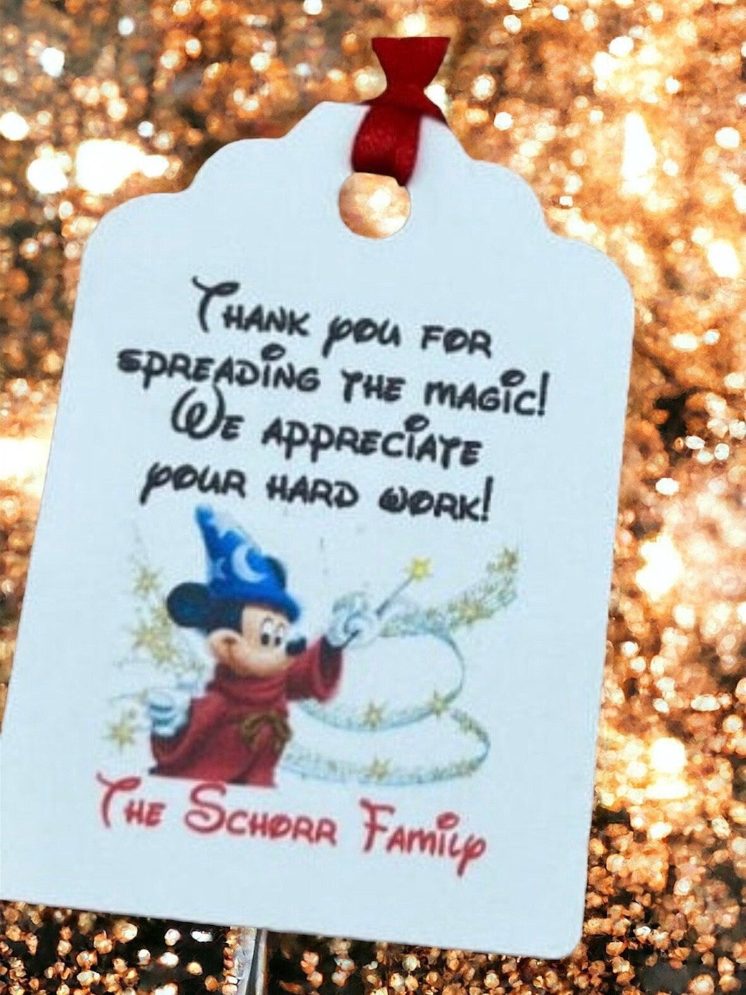 Disney Cast Member Thank You Tag, Pixie Dust Tag, Pixie Dust Gift Tag ...