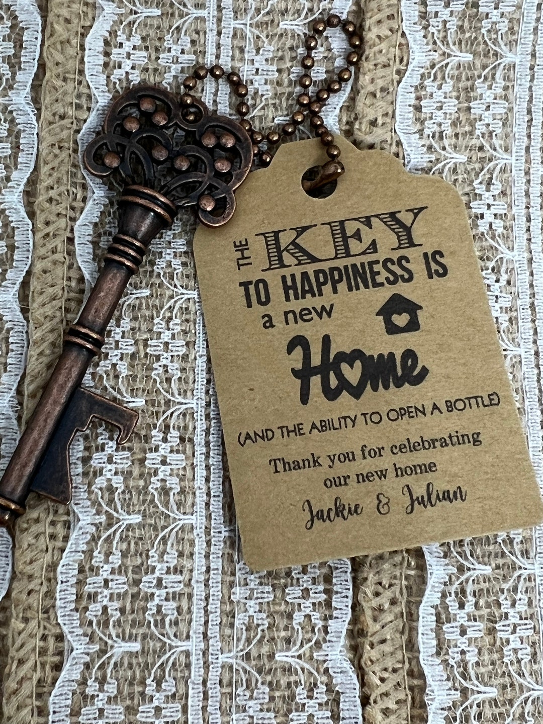 Key Bottle Openers AND Tags Housewarming Party Skeleton Key - Etsy