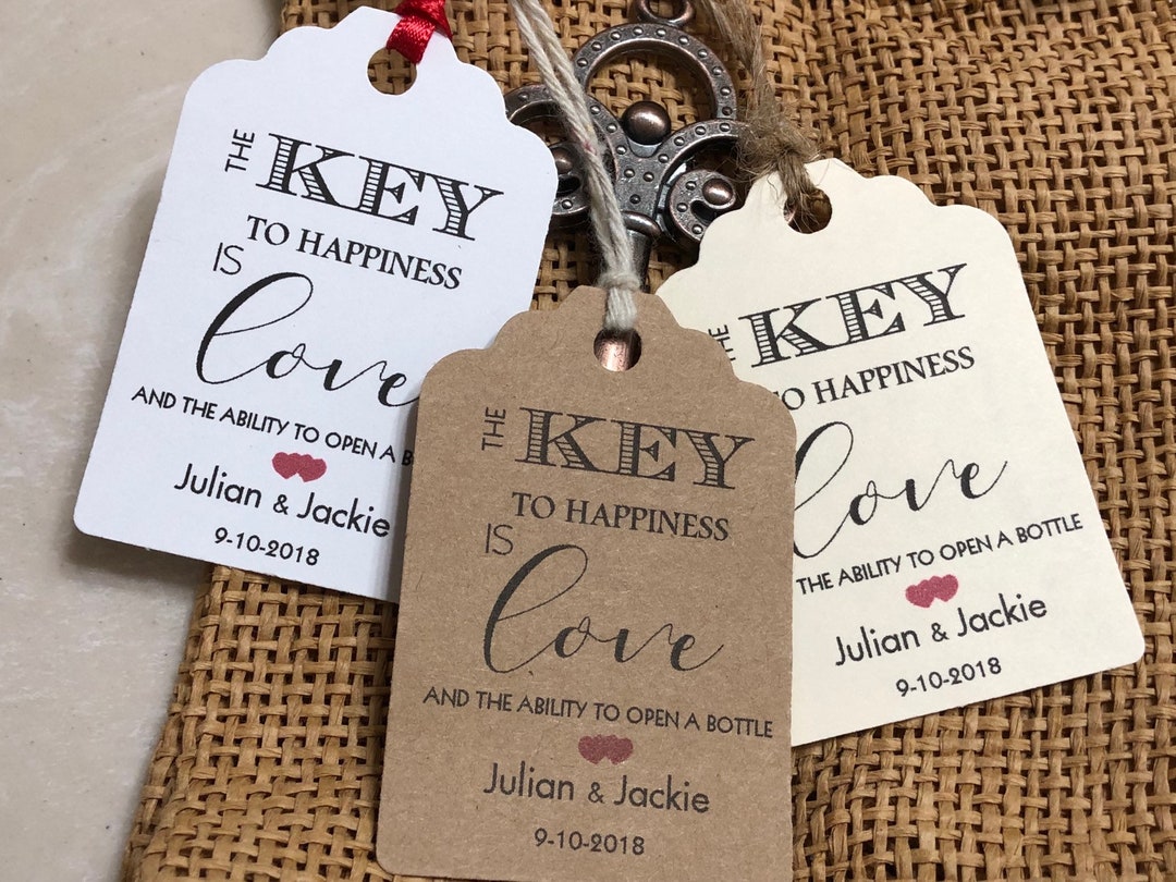 Key AND Tags, Bottle Opener Tags, Wedding Favors, Skeleton Key Favor ...