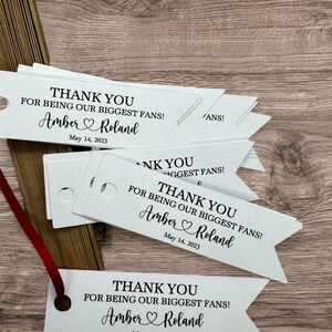 Fan Tags, Personalized Favor Tags, Wedding Tags, Love, Thank You Tags ...