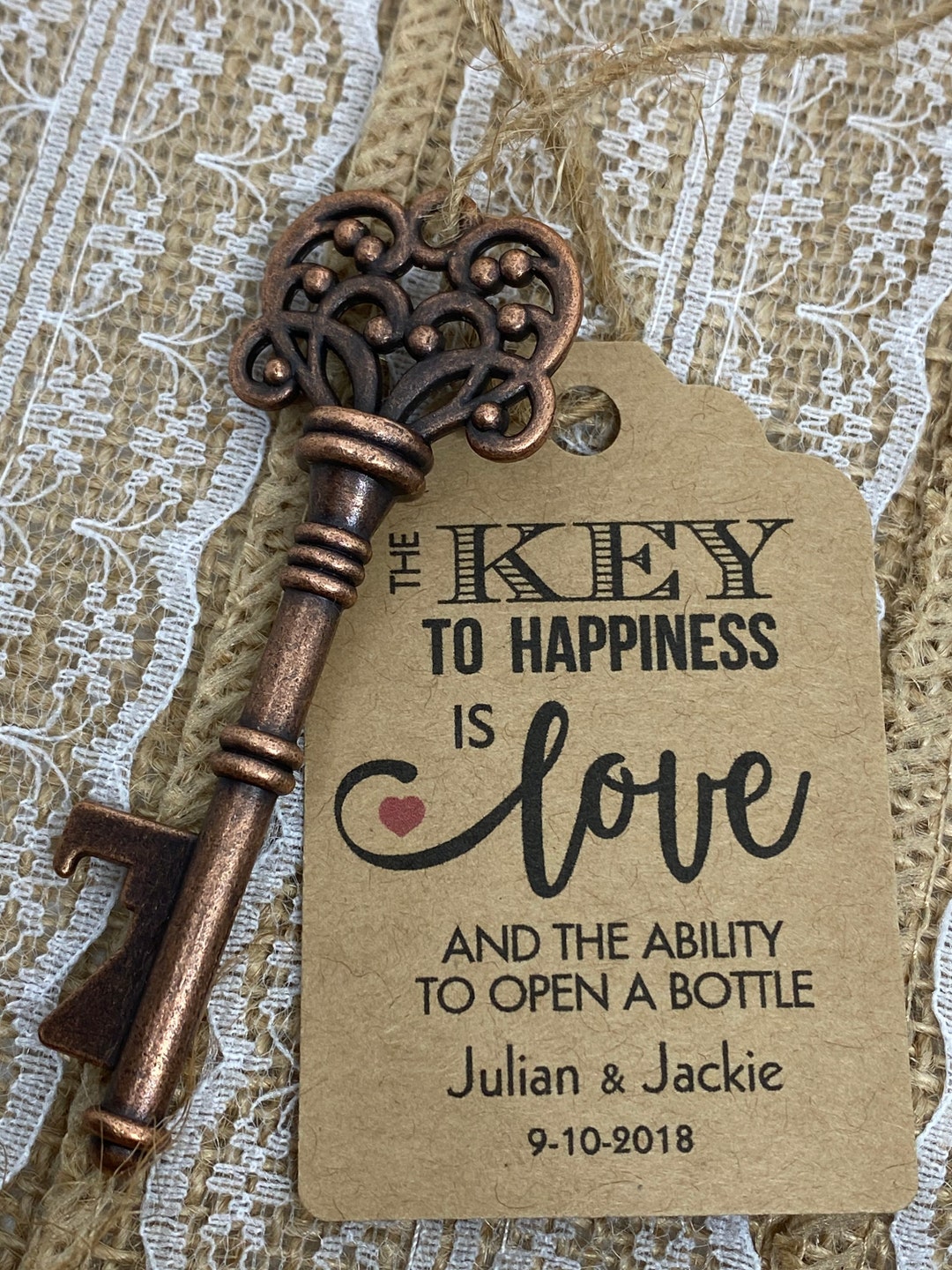 Key Bottle Openers AND Tags, Wedding Favors, Skeleton Key Favors, Key ...