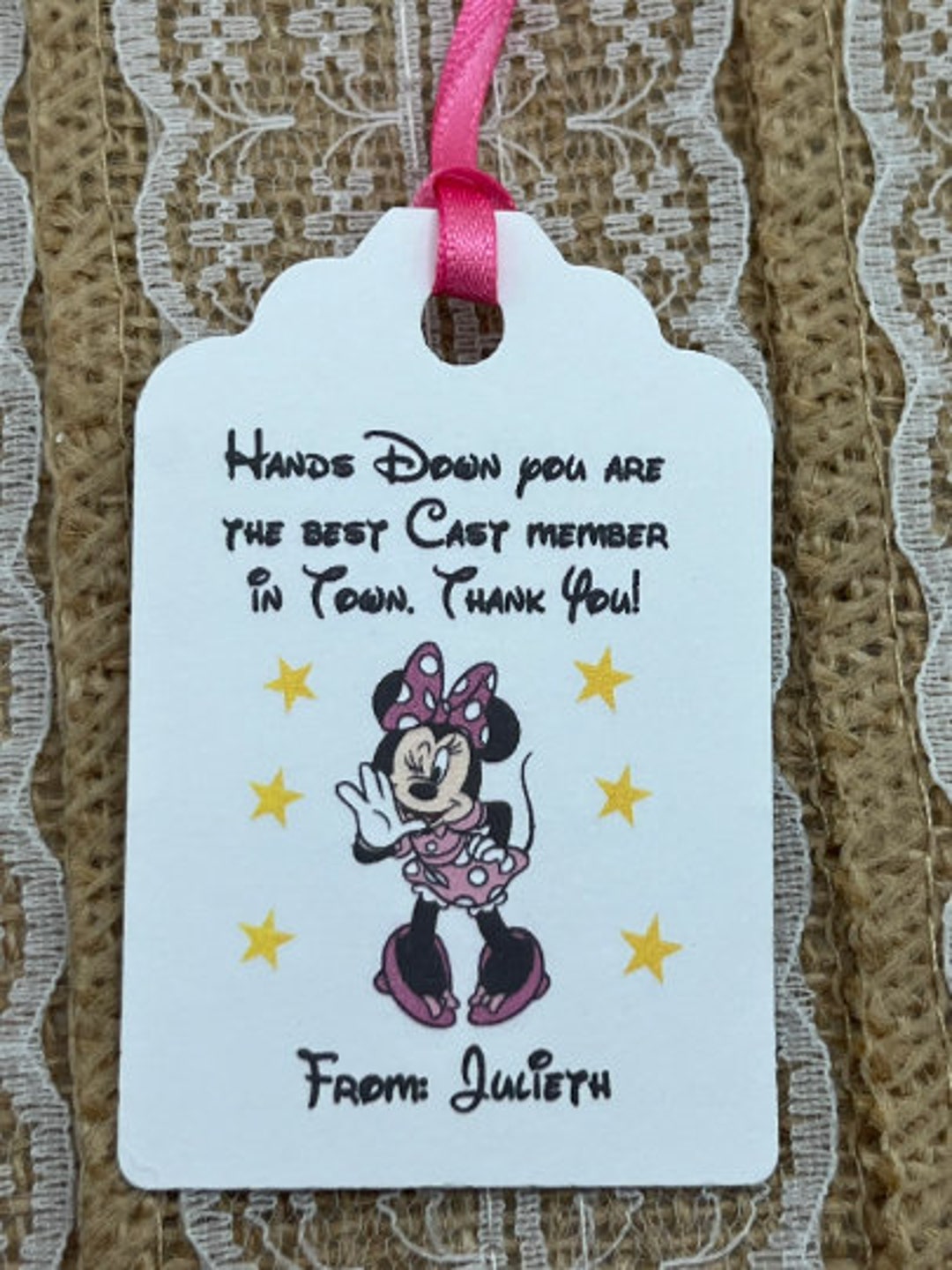 Disney Cast Member Thank You Tag, Pixie Dust Tag, Pixie Dust Gift Tag ...